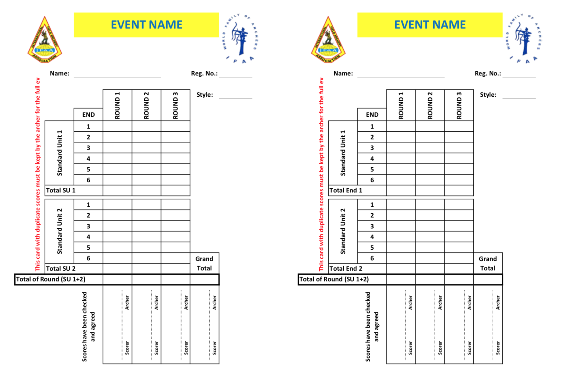 Fernturnier WIAMM der IFAA - sfs-archery -Erlebnis Bogenschießen-
